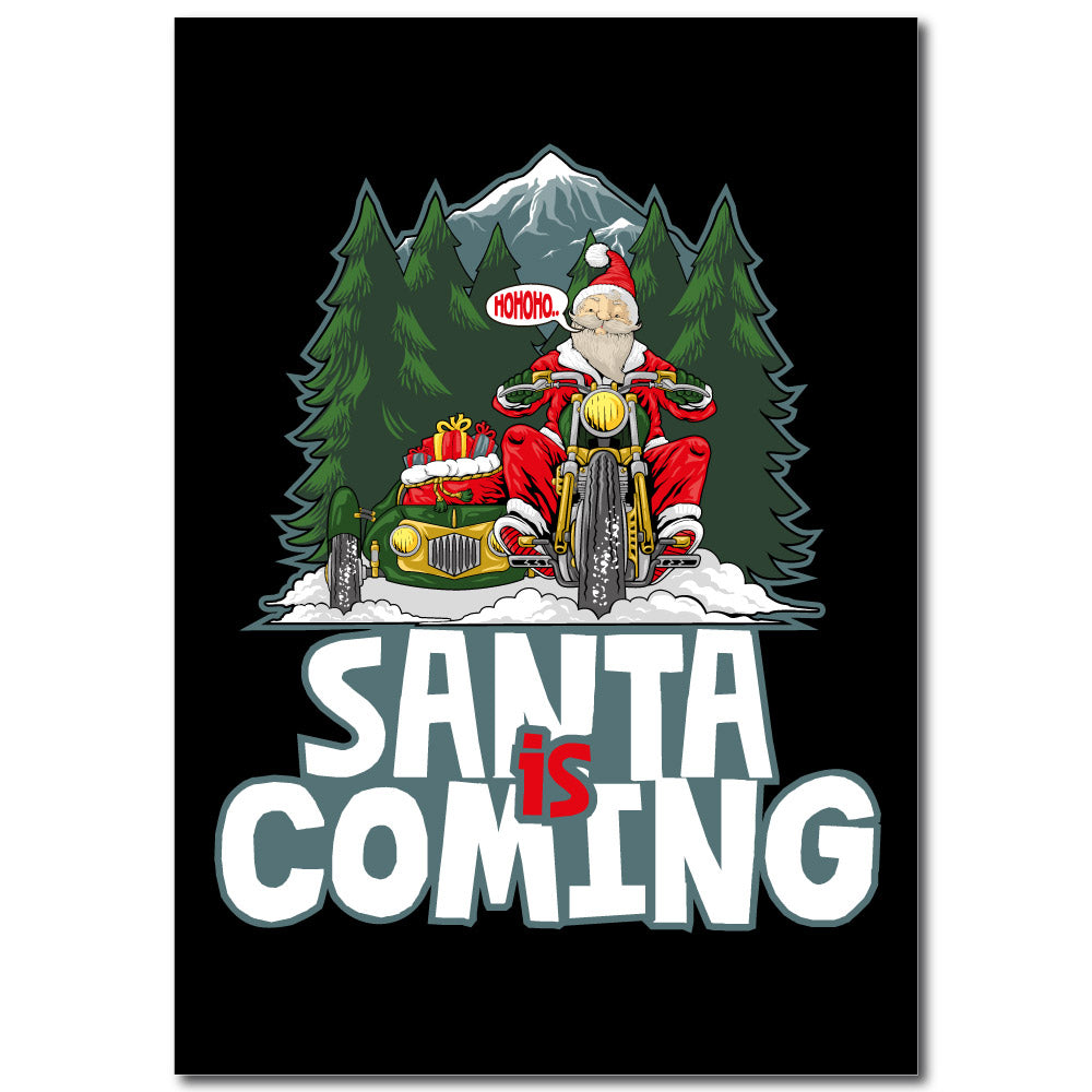 Printable Motorcycle Christmas Cards Christmas Bike Greetings Card